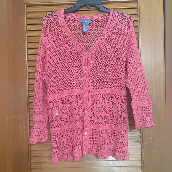 Koret | Sweaters | Koret Petite Crochet Cardigan Sweater | Poshmark